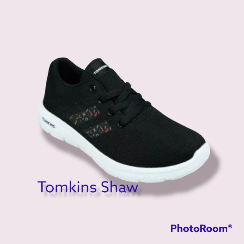 Jual Sepatu TOMKINS SKIN Black White ,SHAW Black White | Shopee Indonesia