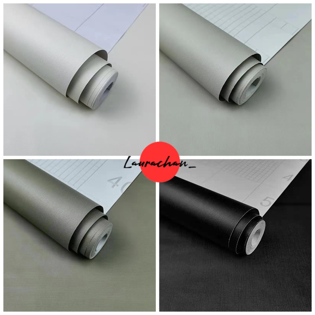 Jual WALLPAPER DINDING ukuran 45 cm x 10 M Motif PUTIH POLOS HITAM ABU2 ...