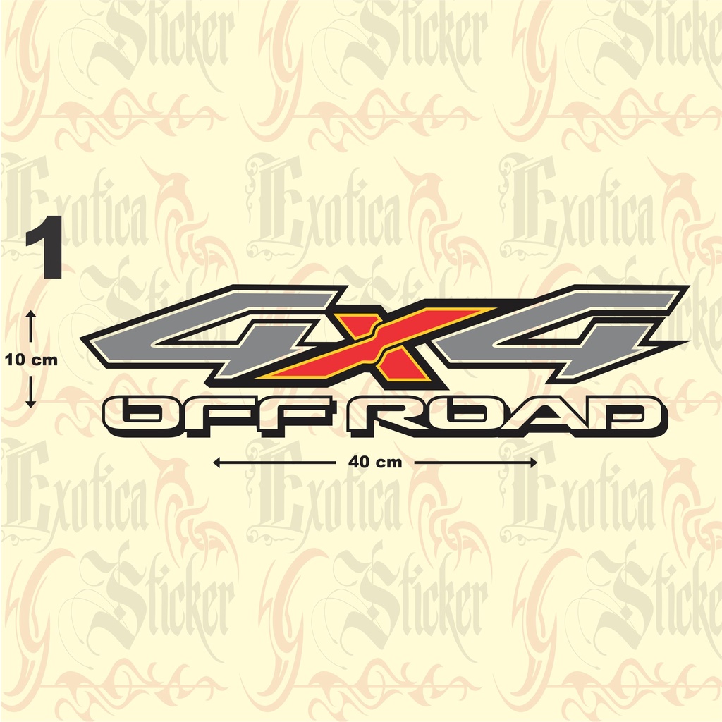 Jual stiker 4x4 OFF ROAD 4WD sticker cutting 4 | Shopee Indonesia