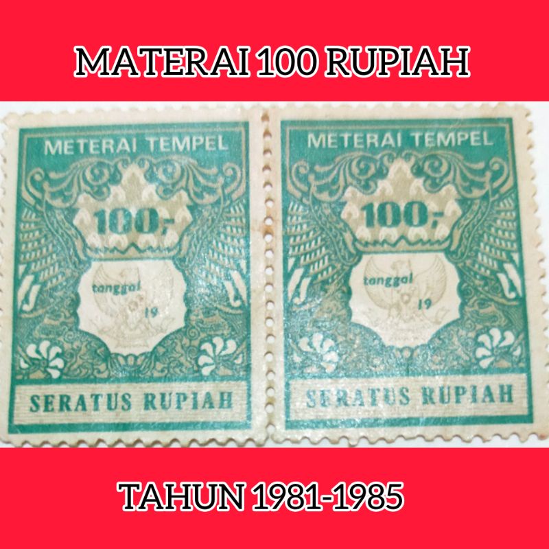 Jual MATERAI 100rupiah | Shopee Indonesia