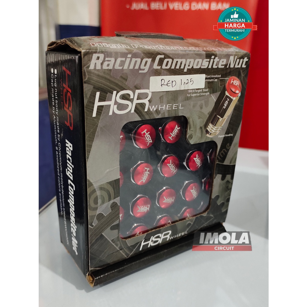 Jual Baut Roda Merah Pajero Fortuner Ukuran 1,5 mm Original HSR Red ...
