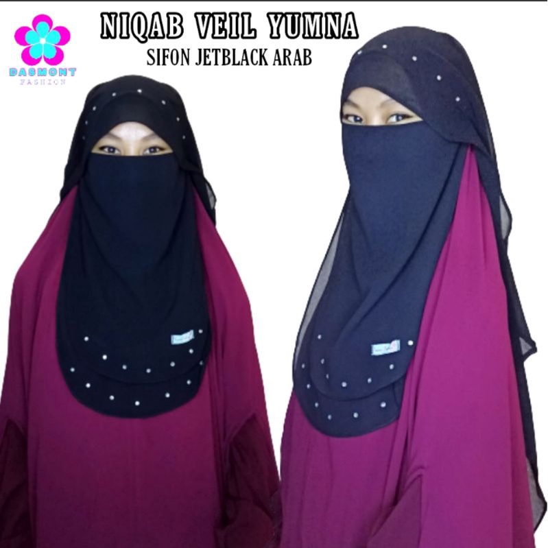 Jual Dasmont Fashion Niqab Veil Mutiara Cadar Diamond Yaman Sifon ...