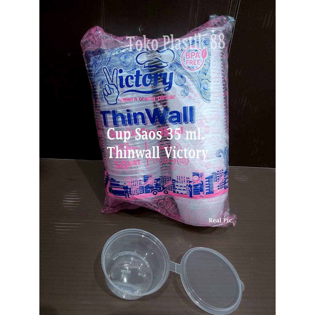Jual Cup Saos Thinwall Victory 35ml (isi 50 pcs) | Shopee Indonesia