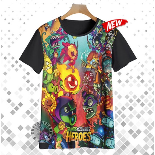 Jual Baju Plants Vs Zombies Kaos Game Zombie Anak Laki Laki 3D Heroes ...