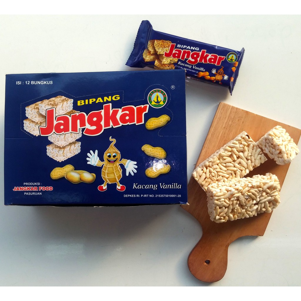 Jual BIPANG/PUFF RICE JANGKAR RASA KACANG VANILA ISI 12 PCS | Shopee ...