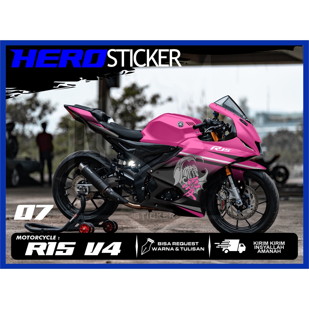 Jual Sticker Decal Yamaha R15 V4, Sticker Decal R15 V4 Variasi DRAGON ...
