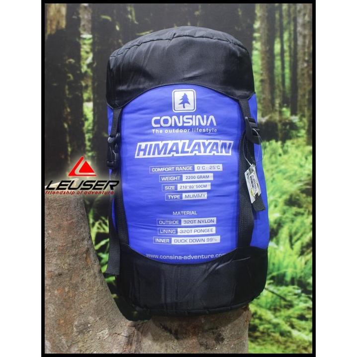 Jual Sleeping Bag Consina Himalayan Duck Down Model Mummy | Shopee ...