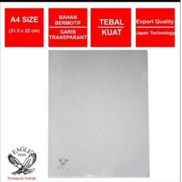 Jual Clear Sleeave Eagle A4 - Map L A4 - Map Plastik - Map Dokumen ...