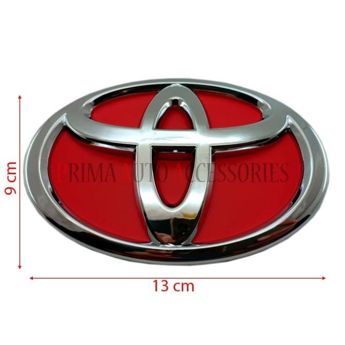 Jual Logo Emblem Mobil TOYOTA MERAH 13CM x 9CM (SAS002) prima4to ...