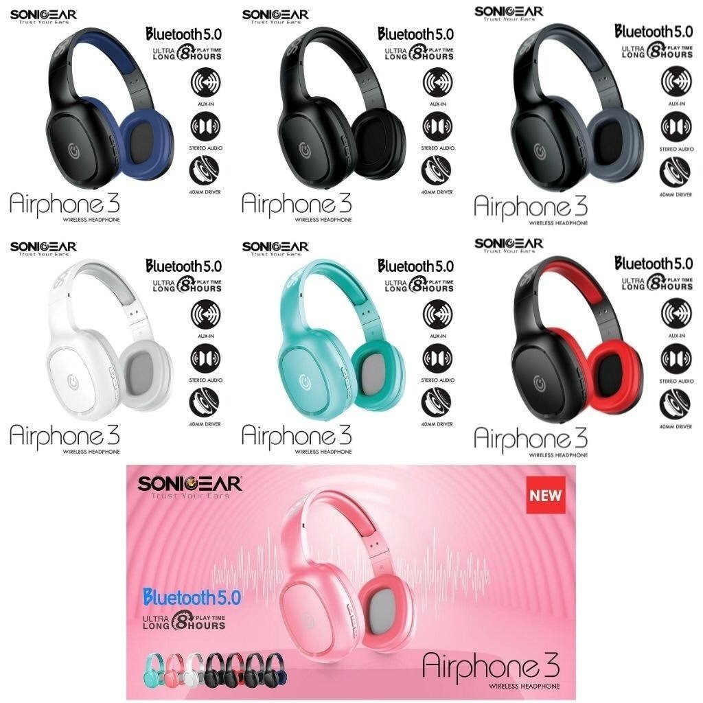 Jual Headset Bluetooth Sonicgear Airphone 3 Stereo Headphone BT ...