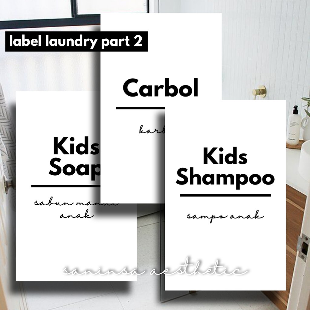 Jual Stiker Label Botol Sabun Shampo Putih Waterproof Part 2 | Shopee ...
