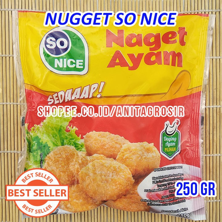 Jual So Nice NAGET AYAM / Chicken Nugget Daging 250 Gram | Shopee Indonesia