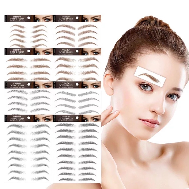 Jual [9/10Pasang] 4D EYEBROW TATTOO Alis Waterproof Stiker Alis 4D ...