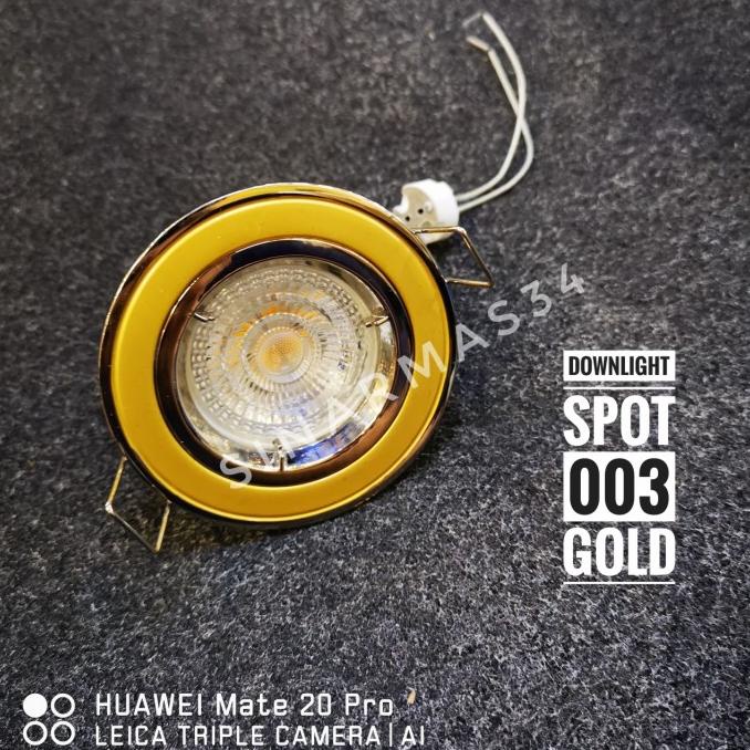 Jual *****] DownLight Spot DL003 Gold Doff MR16 Rumah Lampu LED Halogen ...
