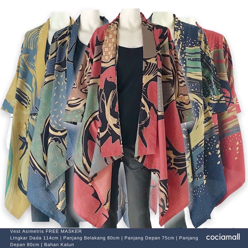 Jual Outer Vest Batik Wanita Jumbo Bigsize Lingkar Dada 114cm Model ...