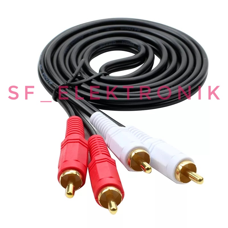 Jual Kabel Audio RCA 2 TO 2 1.5Meter 2Pin | Shopee Indonesia