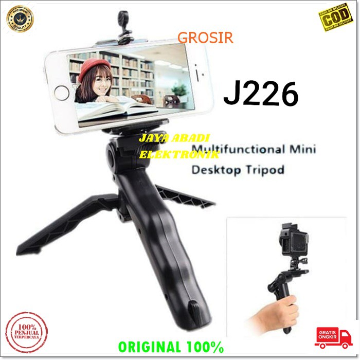 Jual J226 ORIGINAL TRIPOD TRIPODS MINI U TANGAN LIPAT KAKI TIGA MONOPOD PEGANGAN HP KAMERA ...