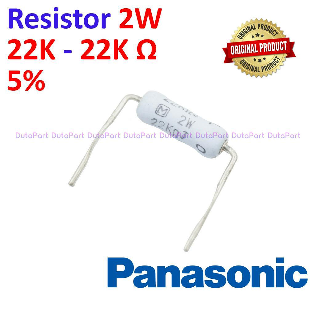 Jual Resistor 22K Ohm 2 Watt 5% ORIGINAL PANASONIC 2W 22K R HIGH ...