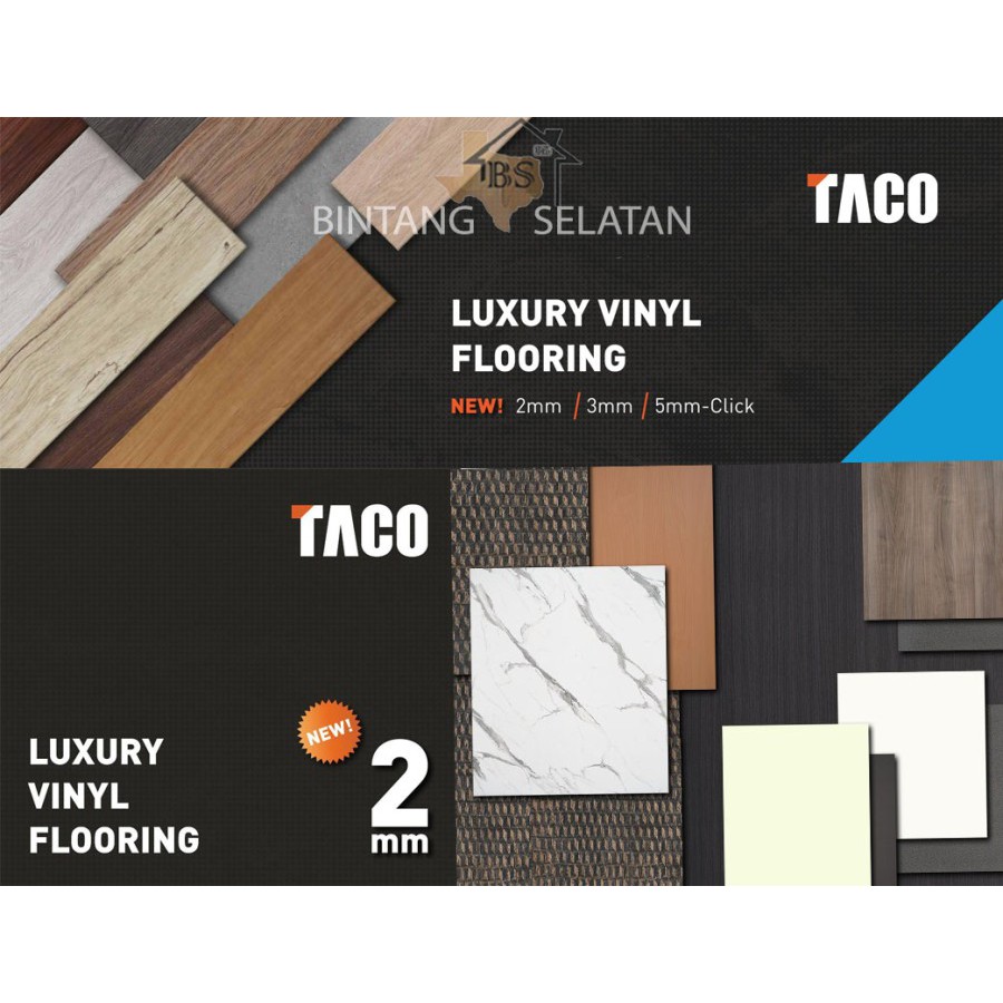 Jual VINYL TACO FLOORING LUXURY PLANKS WOODGRAIN 2mm | Shopee Indonesia