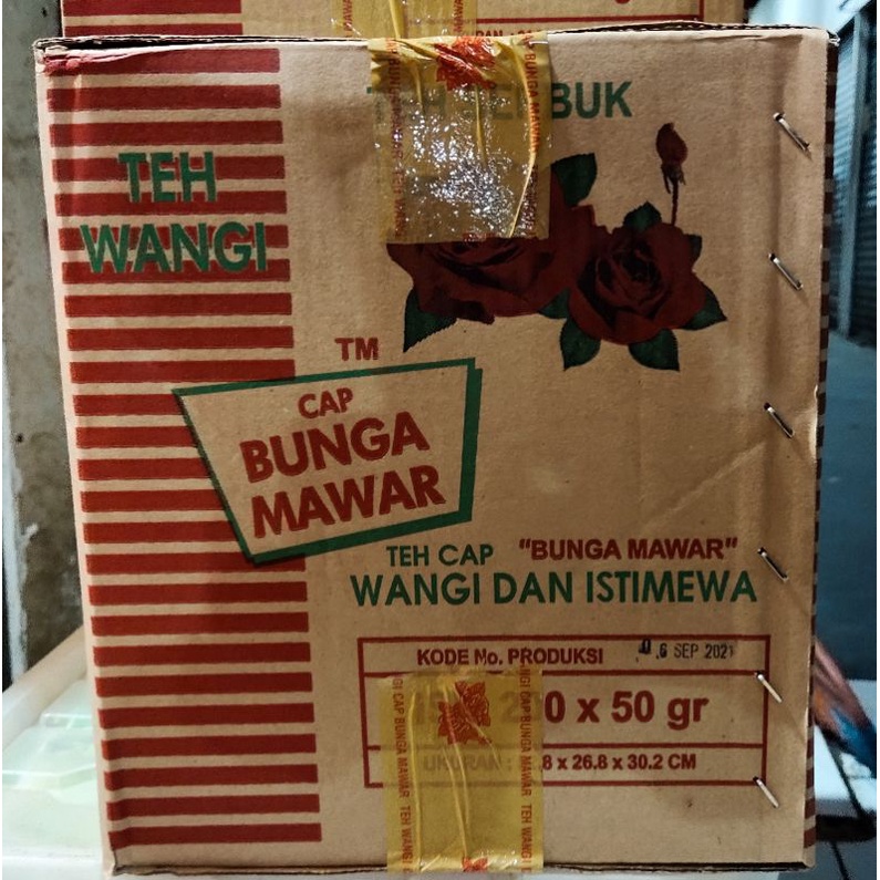 Jual Teh Serbuk Cap Mawar / Bunga Mawar 1 dus (200 kotak) | Shopee ...