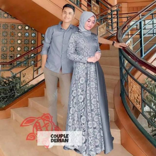 Jual Baju Couple Pasangan Terbaru 2021 Batik Gamis Pesta Brukat Kondangan Kapel Keluarga Suami ...