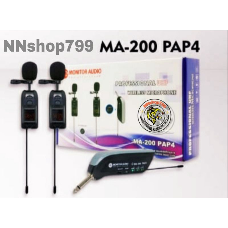 Jual Mic Wireless jepit/kancing Monitor Audio MA-200 PAP4 Mic imam ...