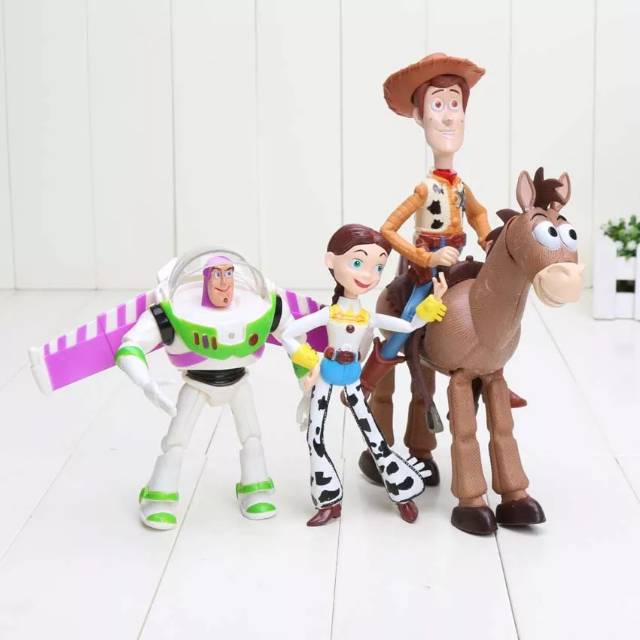 Jual figure set 4 toy story jessy woody buzz kuda | Shopee Indonesia