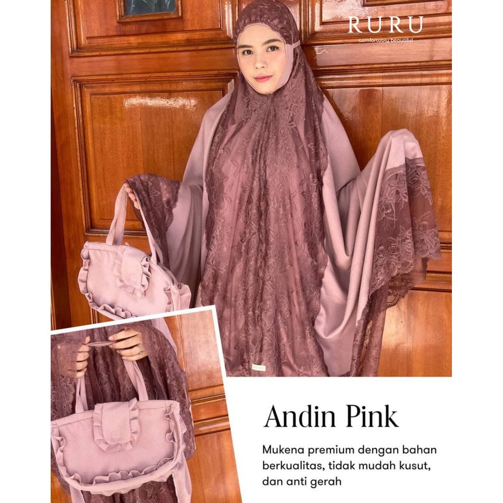 Jual Mukena Wanita "Andin Series" by Ruru (Pink) | Shopee Indonesia