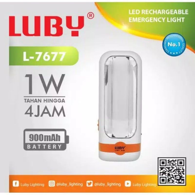 Jual LAMPU EMERGENCY DAN SENTER 2in1 LUBY L-7677 | Shopee Indonesia