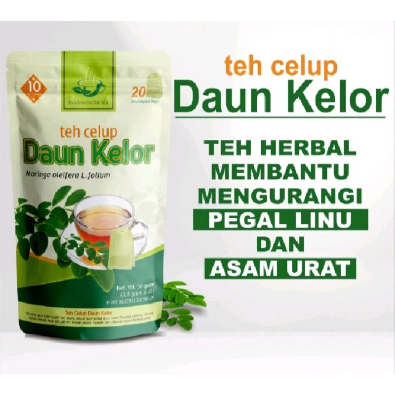 Jual Teh Daun Kelor Moringa Tea Organik Herbal Original Produksi ...