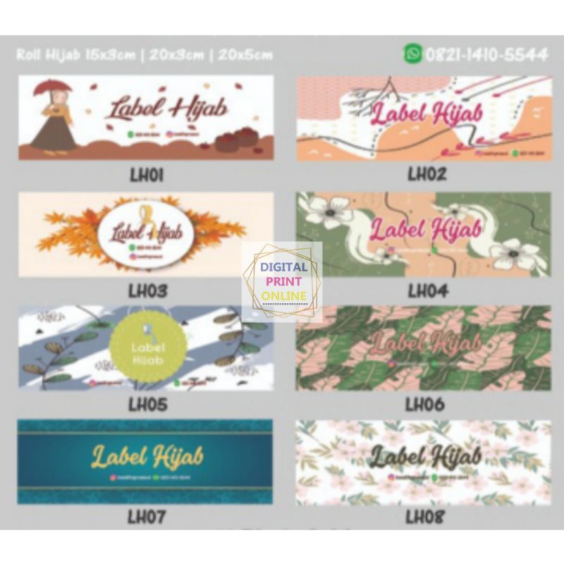 Jual label hijab | roll hijab | roll baju | hang tag label | 15×3cm ...