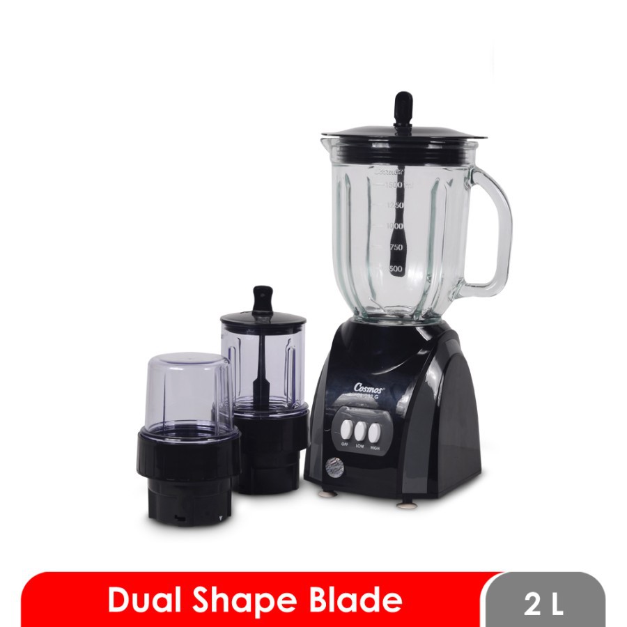 Jual COSMOS BLENDER 2 LITER CB-282G HITAM KACA CB 282 G / 282G GARANIS ...