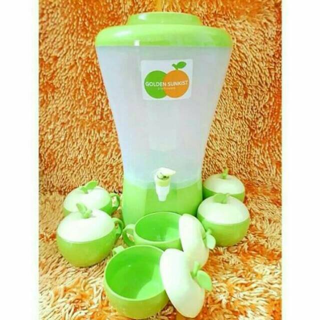 Jual Dispenser + gelas apel golden sunkist kapasitas -+10 liter ...