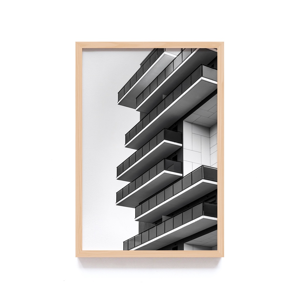 Jual Poster Gedung Hitam Putih Wall Decor Monochrome Architecture Art ...