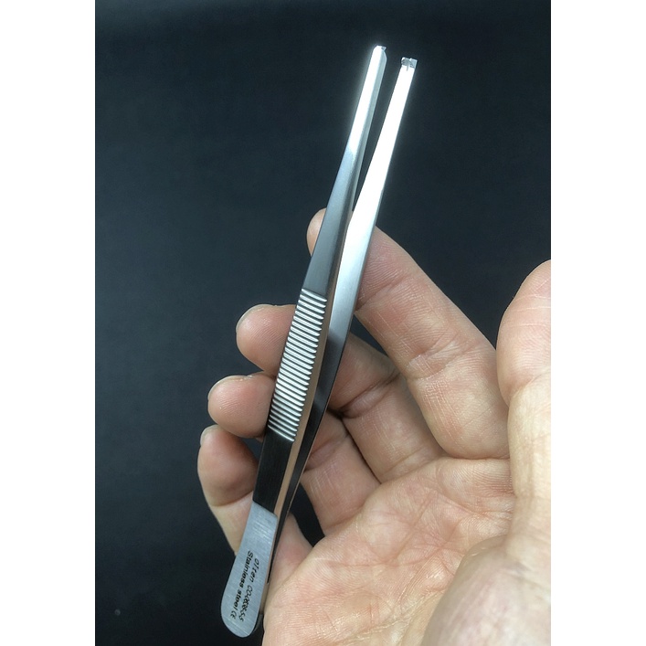 Jual PINSET DENTAL GIGI STANDARD DRESSING FORCEPS 1X2 TEETH STRAIGHT ...