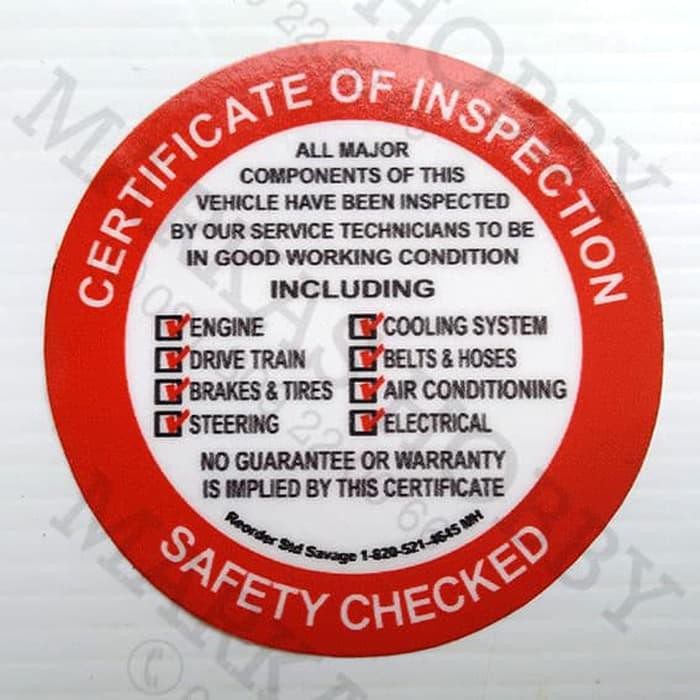 Jual Stiker / Sticker Safety Checked ( Tempel Dalam ) | Shopee Indonesia