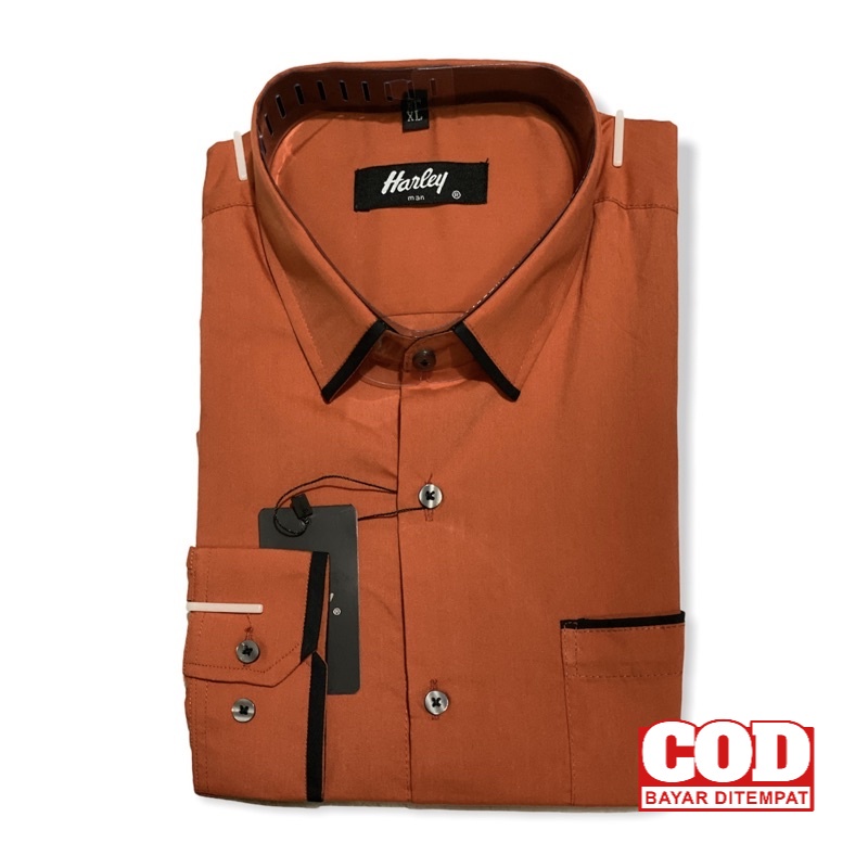 Jual Bukn Alisan Kemeja Harley lengan panjang warna orange / oren ... Jual Bukn Alisan Kemeja Harley lengan panjang warna orange / oren ...
