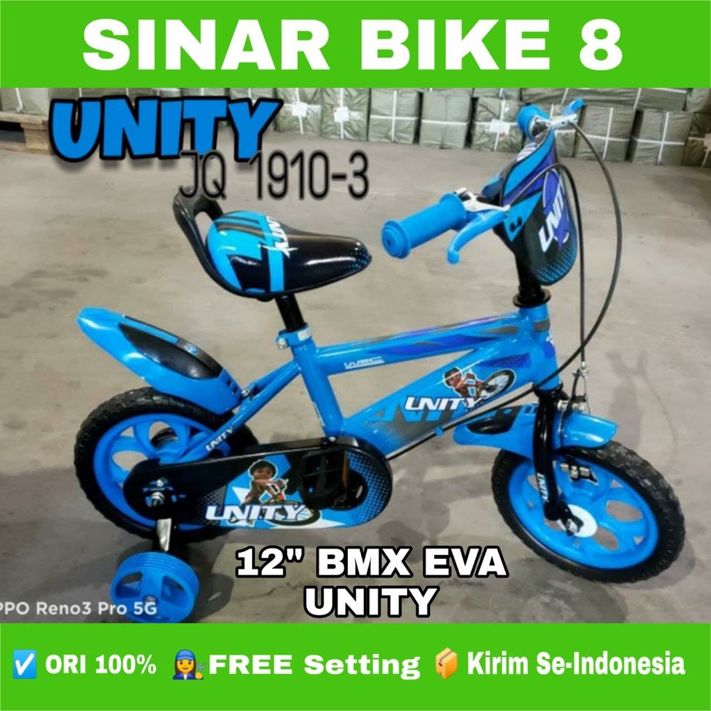 Jual Sepeda Anak BMX UNITY JQ1910-3 EVA Ban Mati Ukuran 12 Inch ...