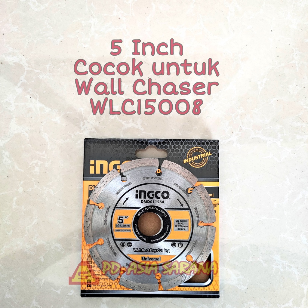 Jual Mata Pisau Wall Chaser 5" INGCO DMD011254 Diamond Disc For ...
