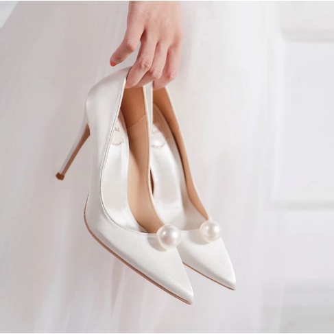 Jual Baru Elegan Kualitas Tinggi Putih Wanita Pengantin Pesta ...