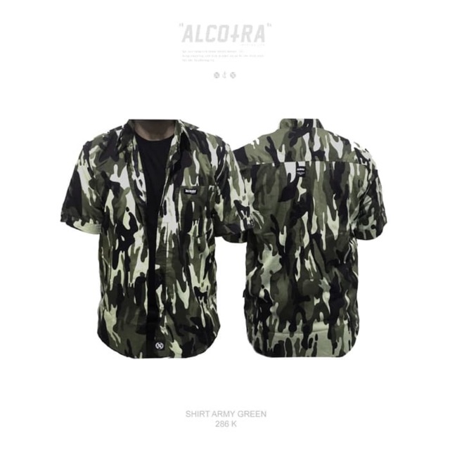 Jual SHIRT ARMY GRN // KEMEJA ARMY HIJAU // KEMEJA ARMY ALCOTRA ...