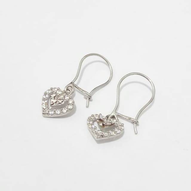 Jual Anting emas putih anting love hadiah ultah anting kekinian ...