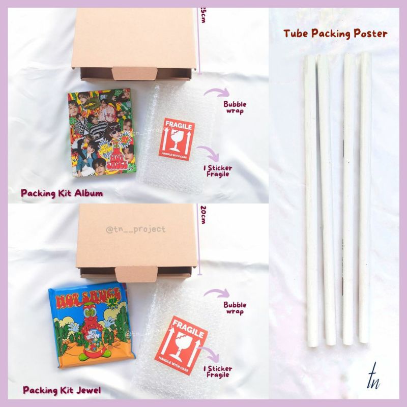 Jual Paket Perlengkapan Packing Album Jewel Kit Set Box | Tube Packing ...