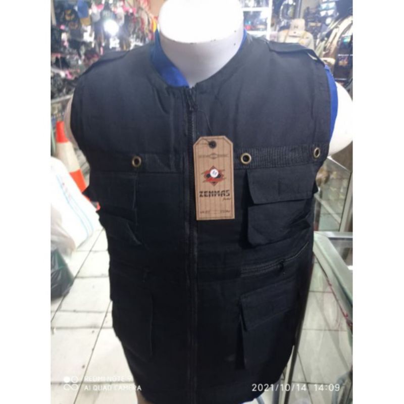Jual rompi hitam polos#lapangan#wartawan#tactical#zenmas | Shopee Indonesia