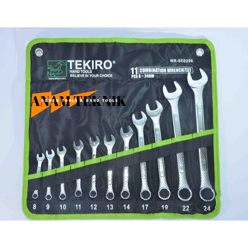 Jual TEKIRO kunci ring pas sunk panel combination wrench set 11pcs | Shopee Indonesia