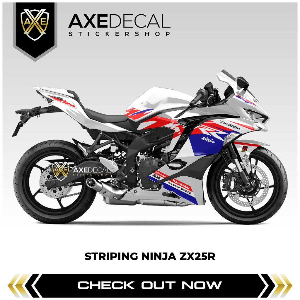 Jual Striping ZX25R Livery Tri color / Stiker Motor Kawasaki ZX 25 R ...