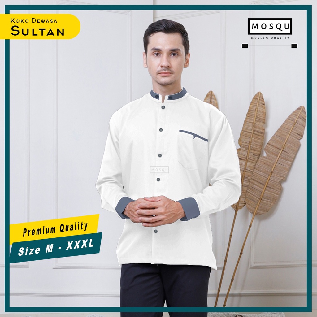 Jual Mosqu Sultan Baju Koko Pria Lengan Panjang Bahan Toyobo Premium ...