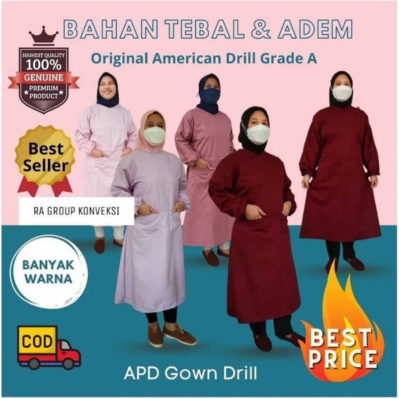 Jual Surgical Gown / Jubah Operasi / baju operasi / gown / gaun / gown ...