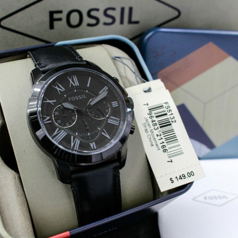 Jual Fossil FS5132 Original Chronograph Black Jam Tangan Pria | Shopee ...