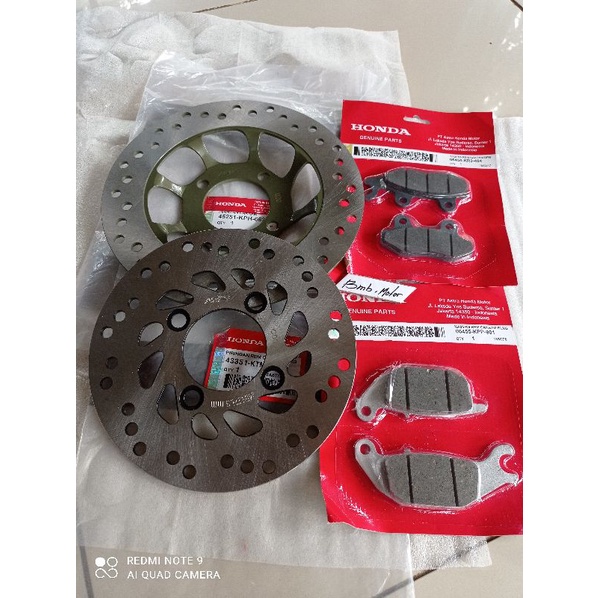 Jual Piringan Cakram Depan Belakang Plus Kampas Rem Supra x 125 .Kualitas Ori | Shopee Indonesia